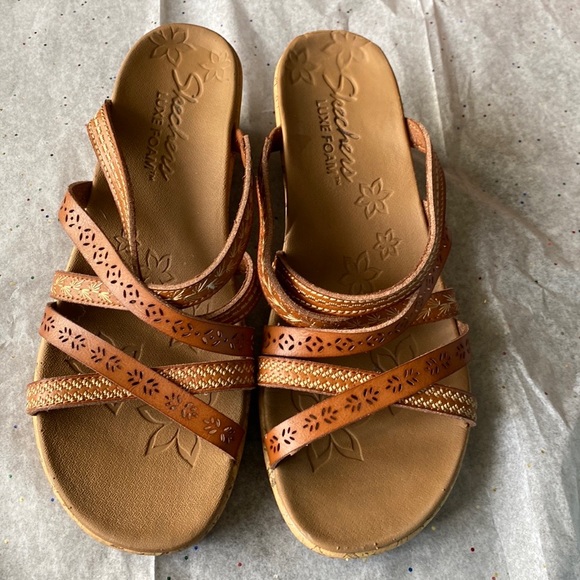 Skechers | Shoes | Skechers Luxe Foam Slide Sandals | Poshmark